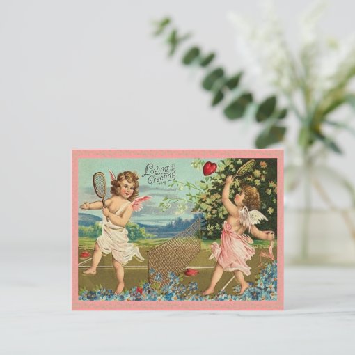 Vintage Valentine Cupid Postcard | Zazzle