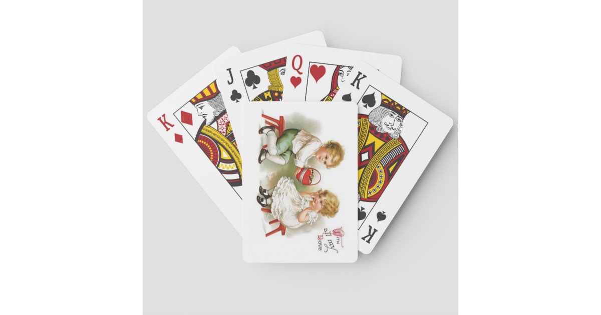 Vintage Valentine Deck of Playing Cards | Zazzle