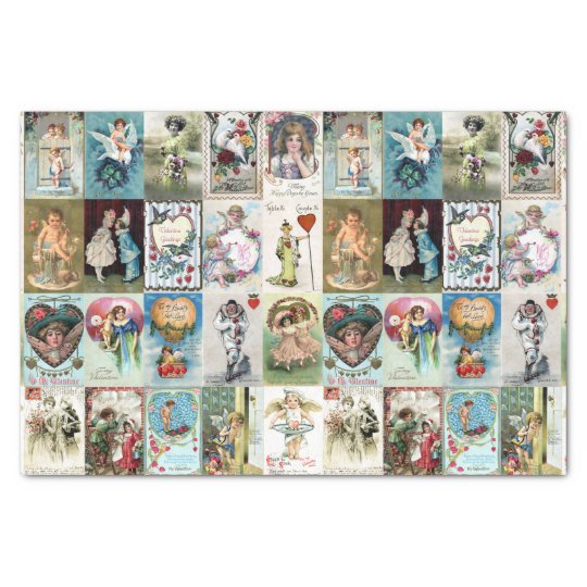 Vintage Valentine Tissue Paper | Zazzle.com