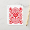 Vintage Valentine's Day, Victorian Hearts Die Cut Holiday Postcard | Zazzle