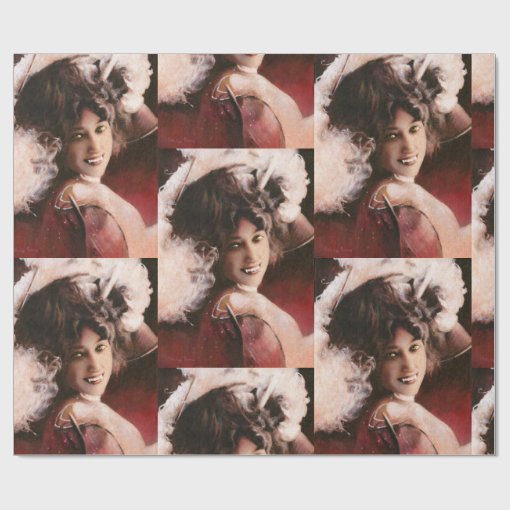 Vintage Vampire Wrapping Paper | Zazzle