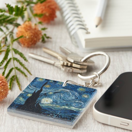 Vintage Van Gogh Keychains | Zazzle