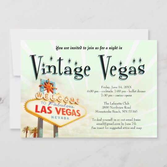 Vintage Vegas Party Invitation | Zazzle.com