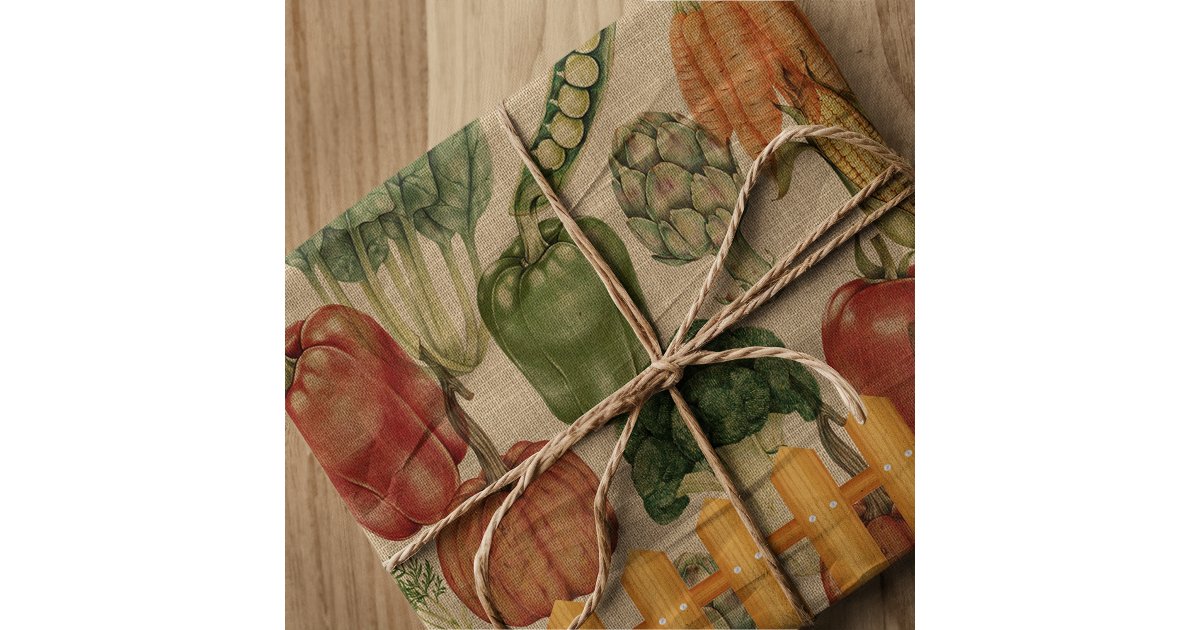 Vintage Vegetable Garden Tissue Paper | Zazzle