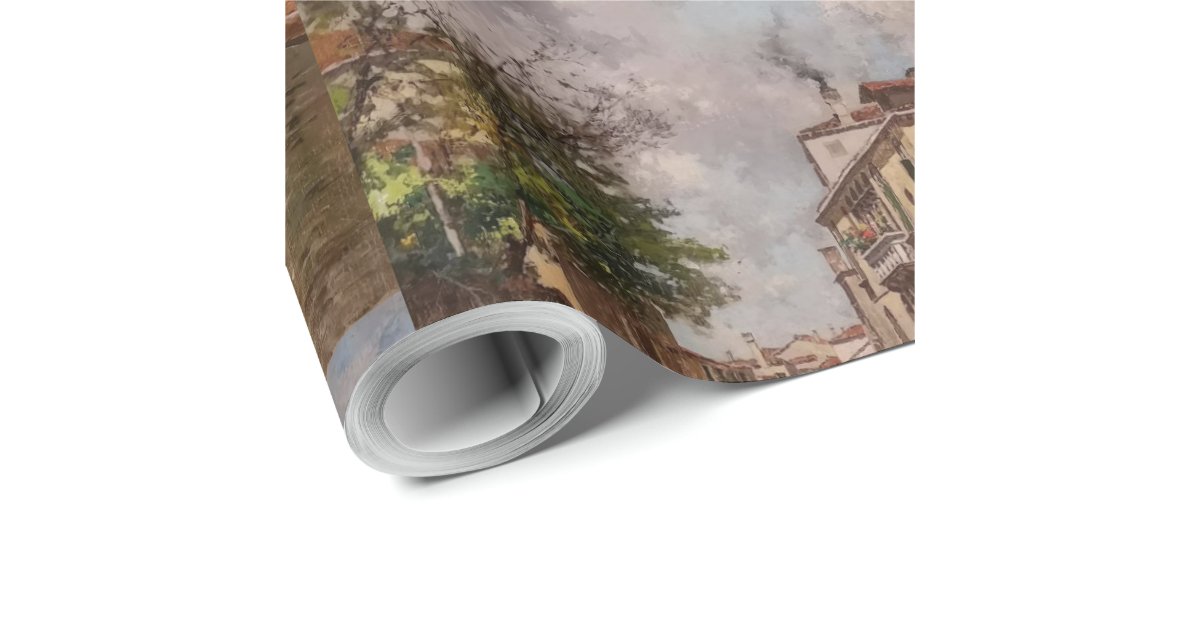 Vintage Venice Antonio Leto Venetian Canal Wrapping Paper | Zazzle