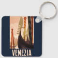 Vintage Venice Italy Gondola Travel Keychain | Zazzle