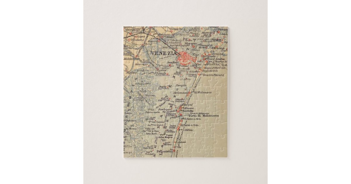 Vintage Venice Italy Map Puzzle | Zazzle