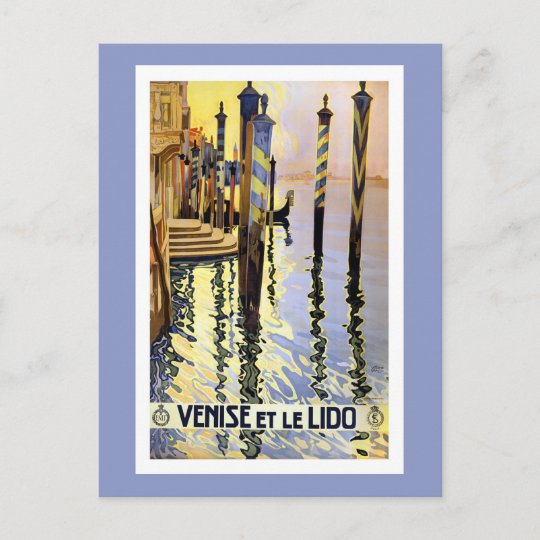 Vintage Venice Italy Travel Postcard | Zazzle.com