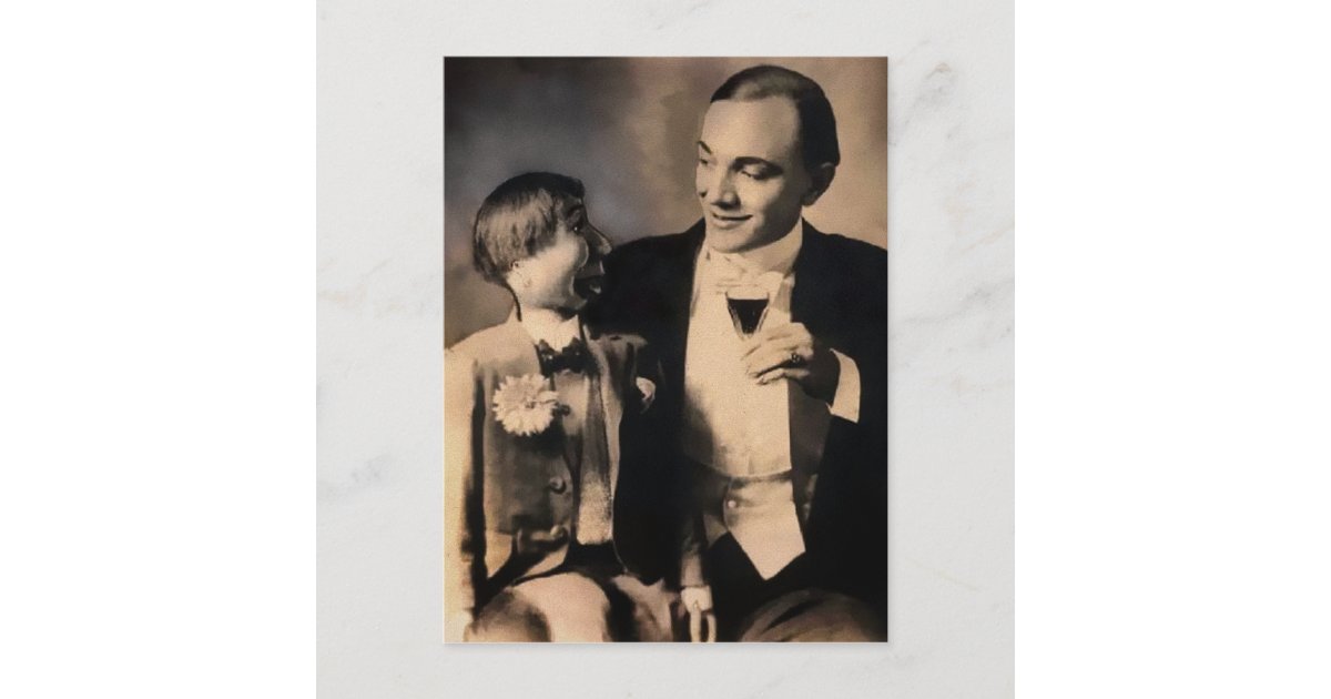 Vintage Ventriloquist Dummy Postcard | Zazzle