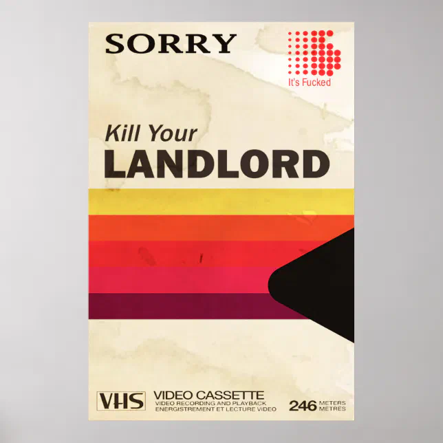 Vintage VHS Retro Parody Vaporwave Anticapitalist Poster | Zazzle