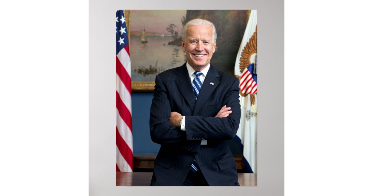 Vintage Vice President Joe Biden Portrait Poster | Zazzle