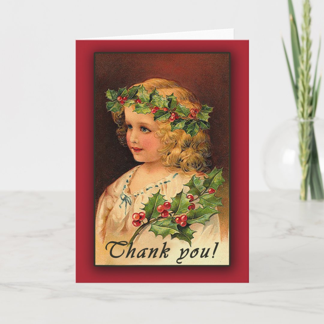 Vintage Victorian Art Thank You Cards | Zazzle