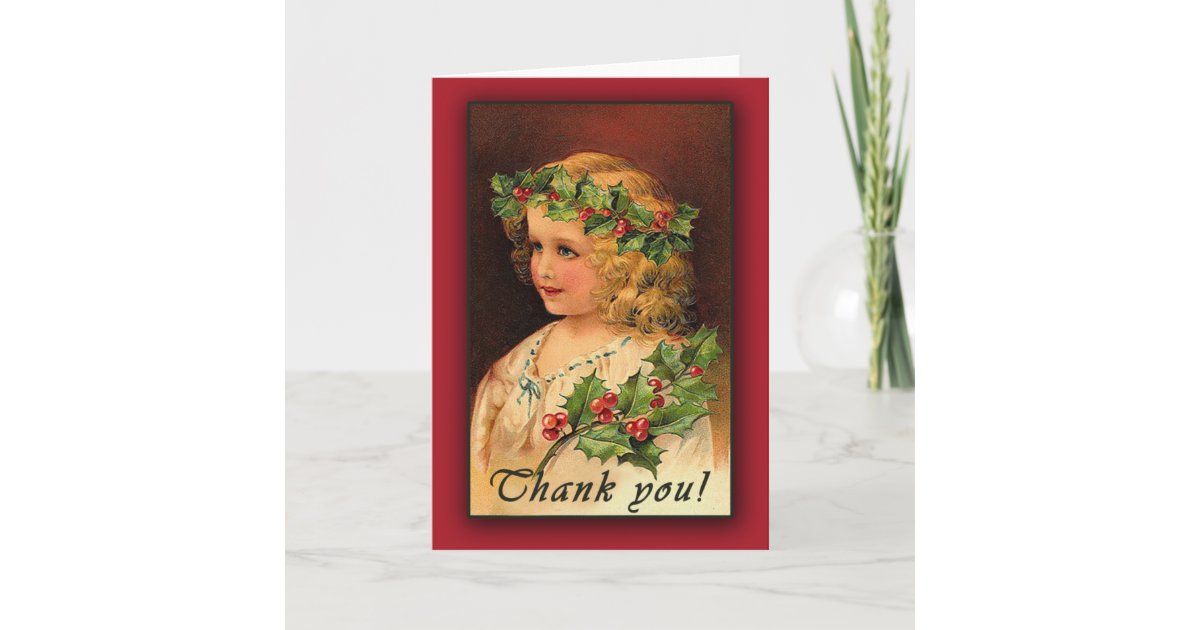 Vintage Victorian Art Thank You Cards | Zazzle