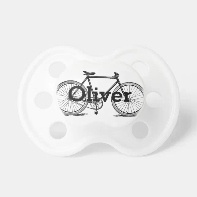 Vintage/Victorian Bike Personnalised Pacifier | Zazzle