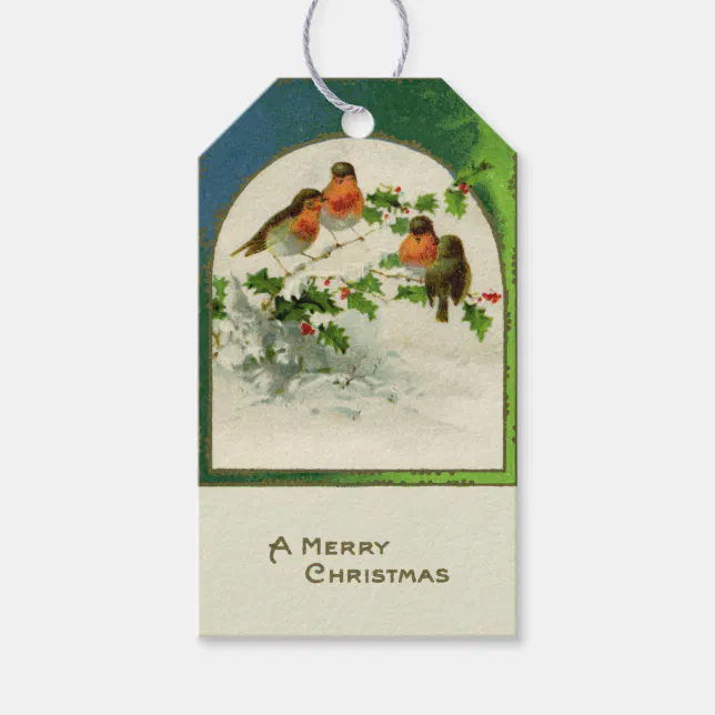 Vintage Victorian Birds Christmas Robins & Holly Gift Tags | Zazzle Vintage Victorian Birds Christmas Robins & Holly Gift Tags | Zazzle