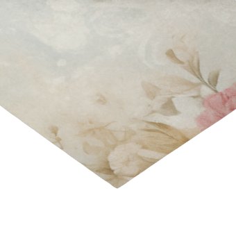 Vintage Victorian blush roses shabby chic retro Tissue Paper | Zazzle