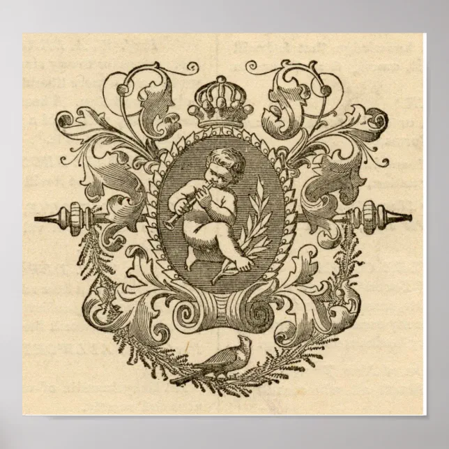 cherub illustration vintage