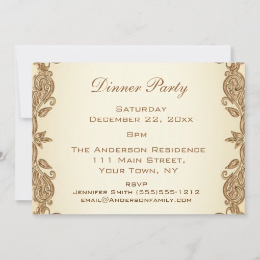 Vintage Victorian Dinner Party Invitation | Zazzle