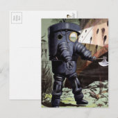 Vintage Victorian Diving Suit Illustration Postcard | Zazzle