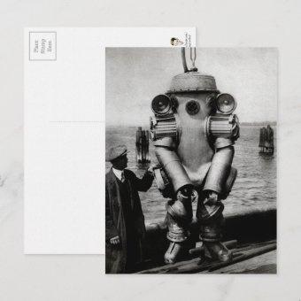 Vintage Victorian Diving Suit Postcard | Zazzle