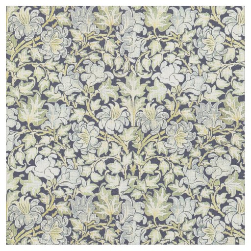 Vintage Victorian Era Floral & Foliage Pattern Fabric | Zazzle