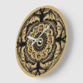 Vintage Victorian Era Gothic Bat Large Clock | Zazzle