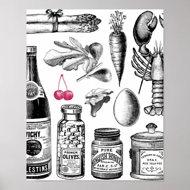 Vintage Victorian Foodie Poster | Zazzle