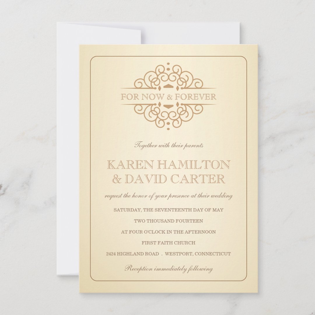Vintage Victorian Formal Wedding Invitations | Zazzle