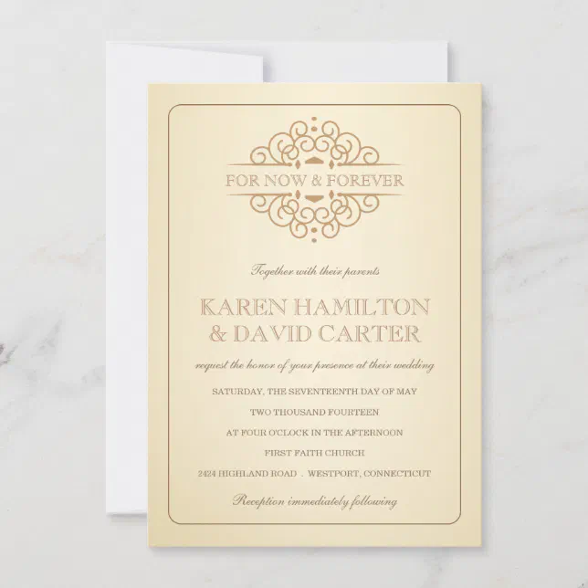 Vintage Victorian Formal Wedding Invitations | Zazzle