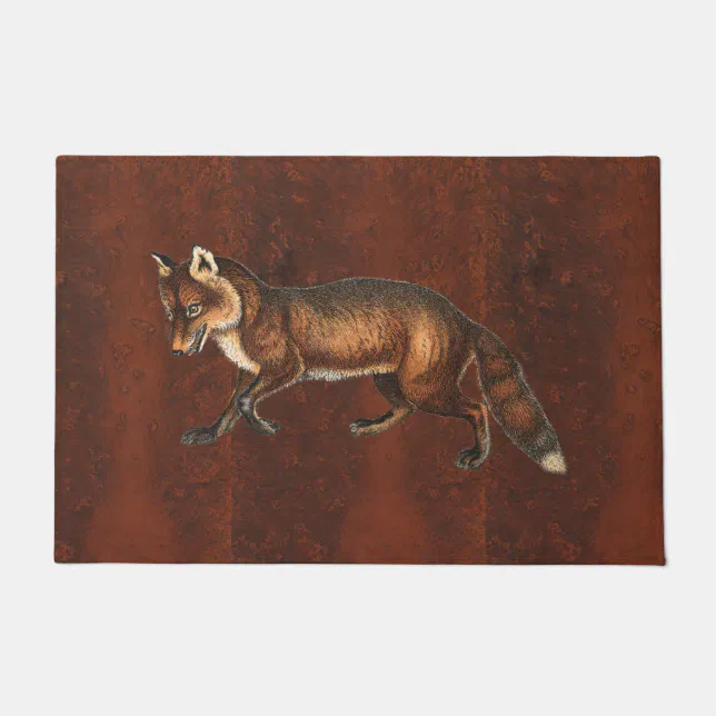 Vintage Victorian Fox Doormat | Zazzle