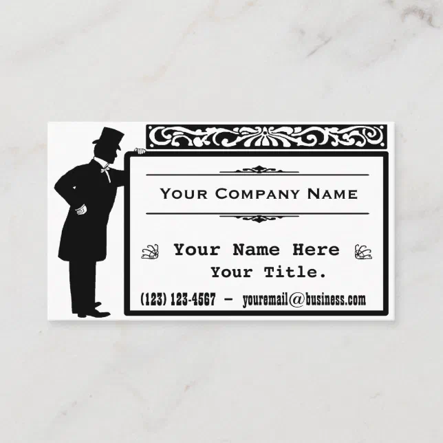 Vintage Victorian Gentleman Classic Business Card | Zazzle