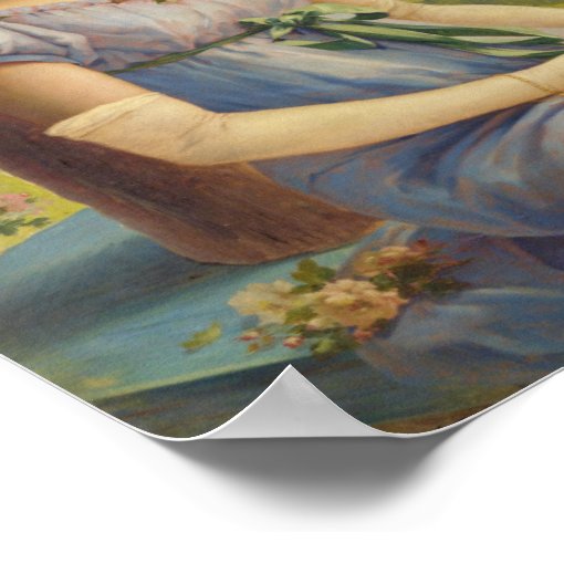 Vintage Victorian Lady Portrait Art Poster | Zazzle