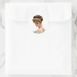 Vintage Victorian Lady Stickers Seals | Zazzle