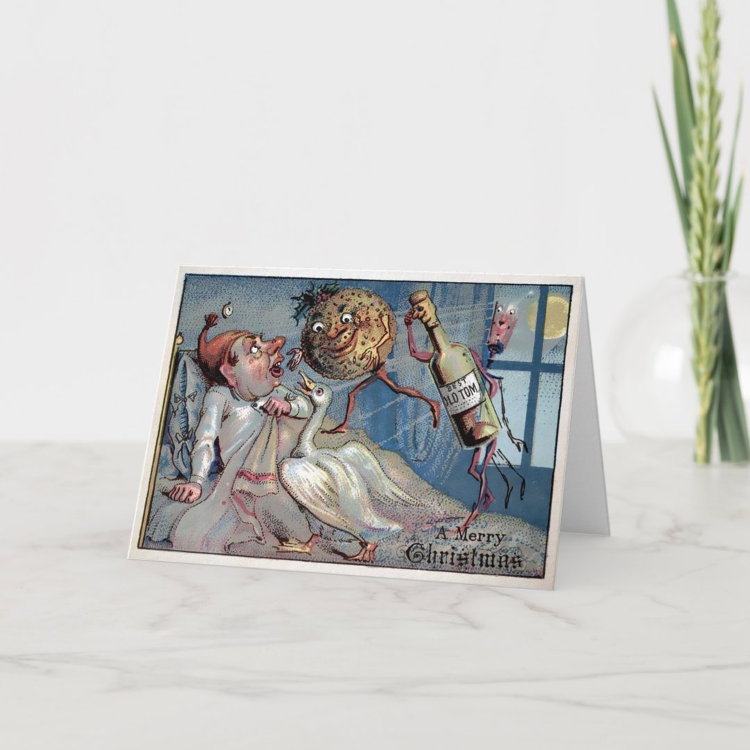 Vintage Victorian Merry Christmas Card | Zazzle