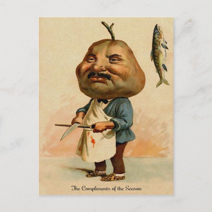 Vintage Victorian Odd Christmas Postcard | Zazzle