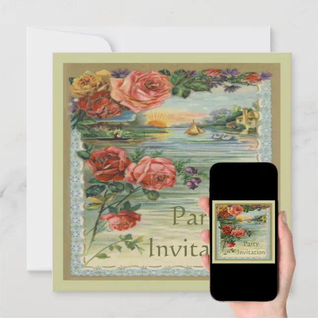 Vintage Victorian Party Invitation | Zazzle