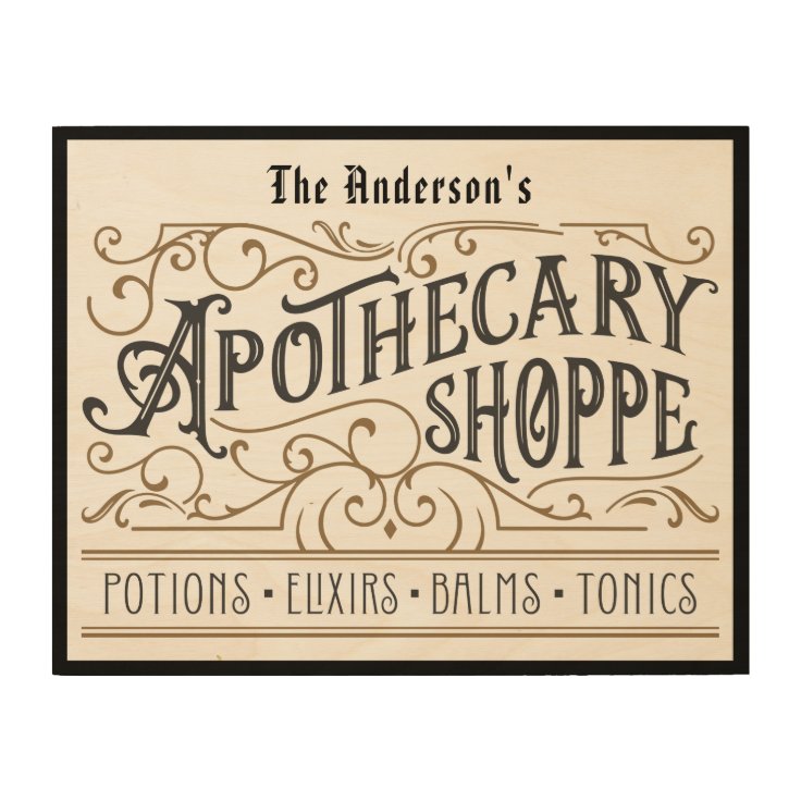 Vintage Victorian Personalized Apothecary Sign | Zazzle