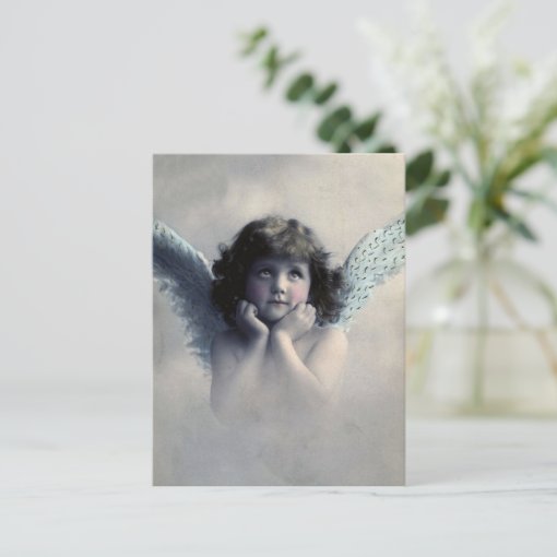Vintage Victorian Photo Angel Postcard | Zazzle