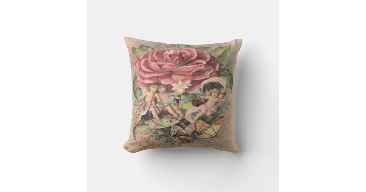 Vintage Victorian Pillow Throw | Zazzle