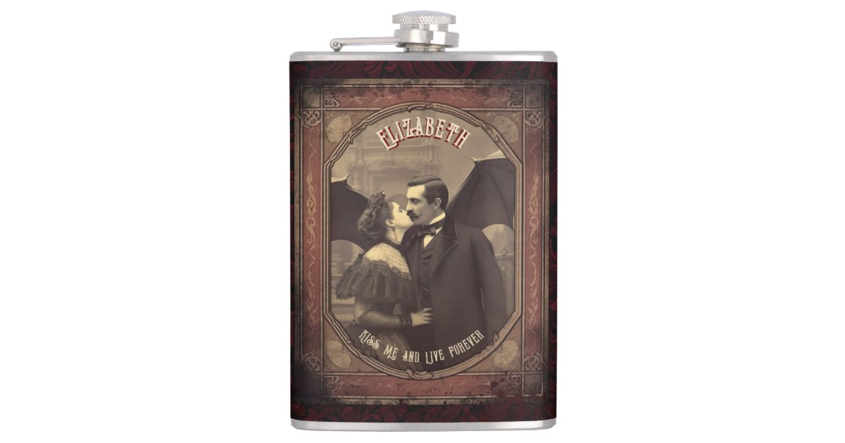 Vintage Victorian Romantic Gothic Vampire Dracula Flask | Zazzle