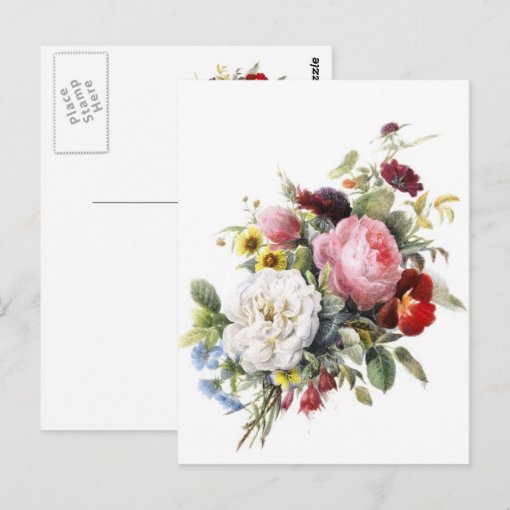 Vintage Victorian Roses and other beautiful flower Postcard | Zazzle