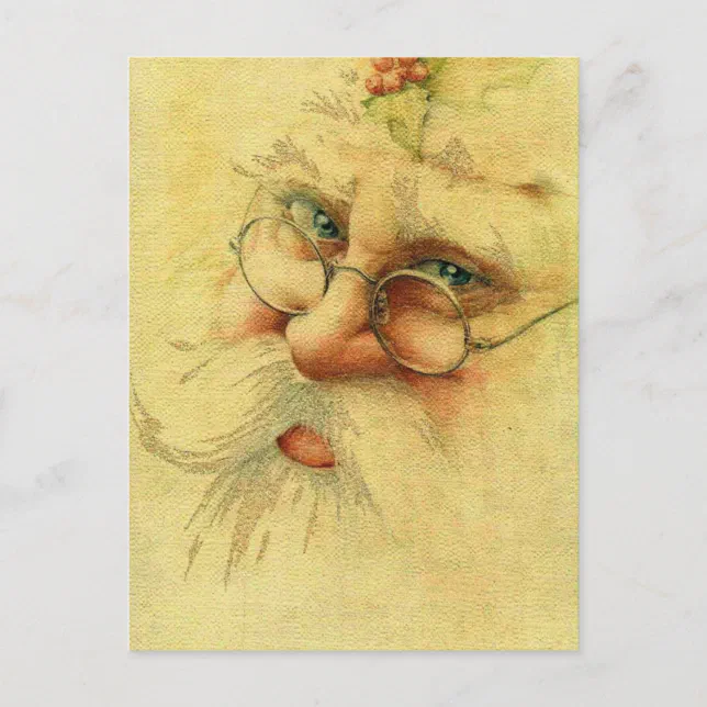 Vintage Victorian Santa Claus Holiday Postcard | Zazzle