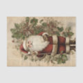 Vintage Victorian Santa Claus Script Decoupage Tissue Paper | Zazzle