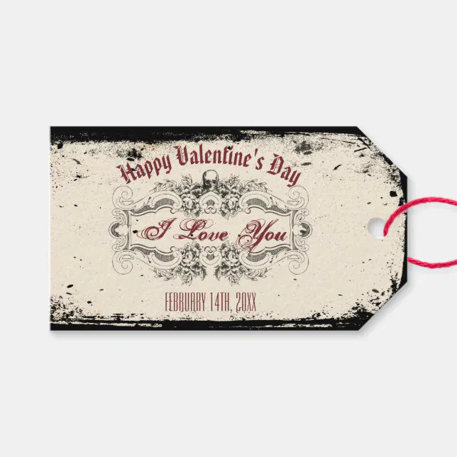 Vintage Victorian Skull Gift Tags | Zazzle