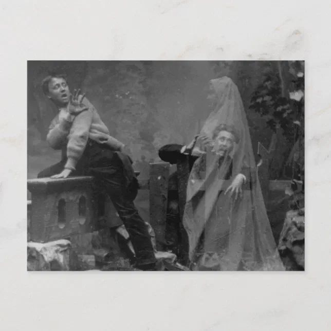 Vintage Victorian Spirit Photography Postcard | Zazzle