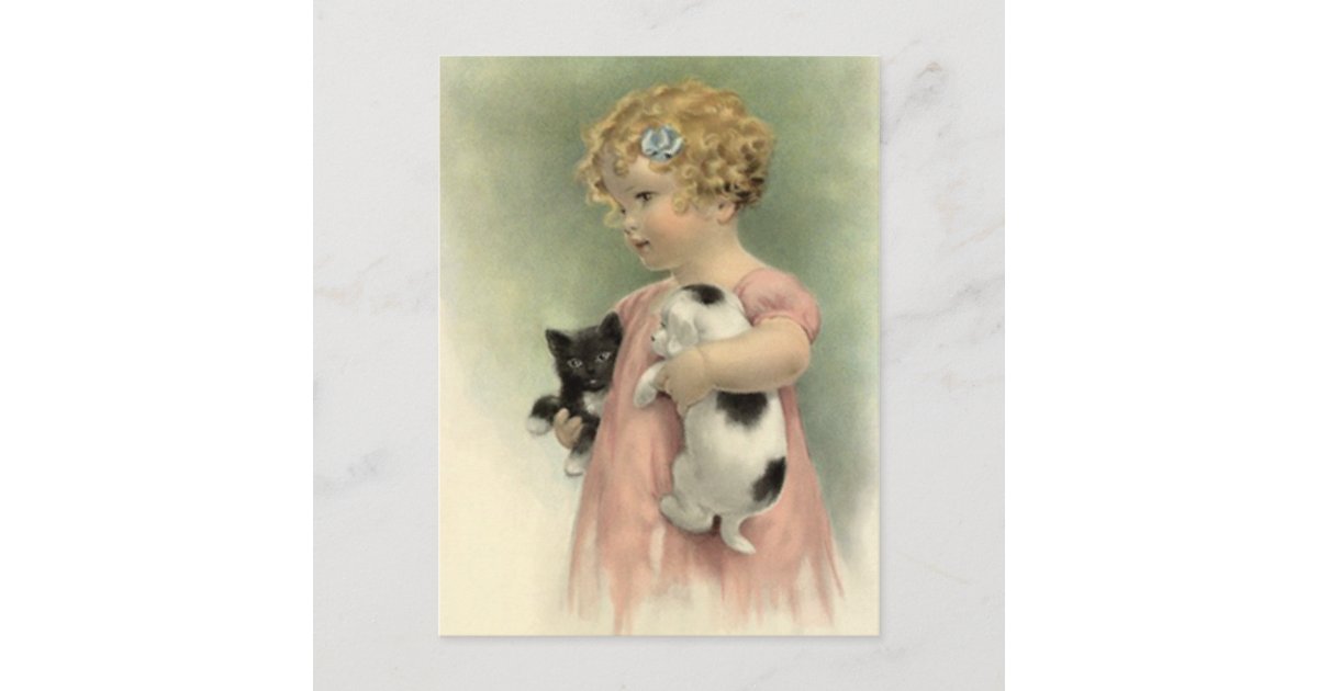VINTAGE VICTORIAN Stray Pet Adopt Rescue POSTCARD | Zazzle