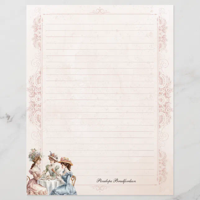 victorian lined paper