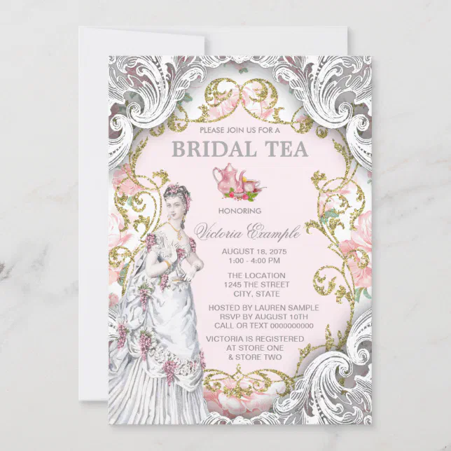 Vintage Victorian Tea Party Invitation | Zazzle