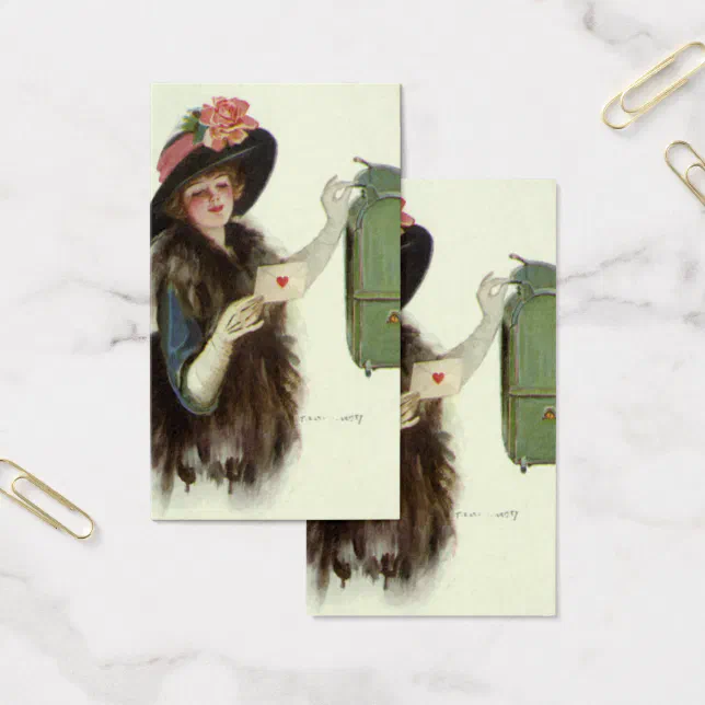 Vintage Victorian Valentines Day Woman Love Letter | Zazzle