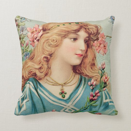Vintage Victorian Woman Throw Pillow | Zazzle.com